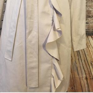 T Tahari | Jackets & Coats | New Tahari Ruffle Detail Trench Coat ...